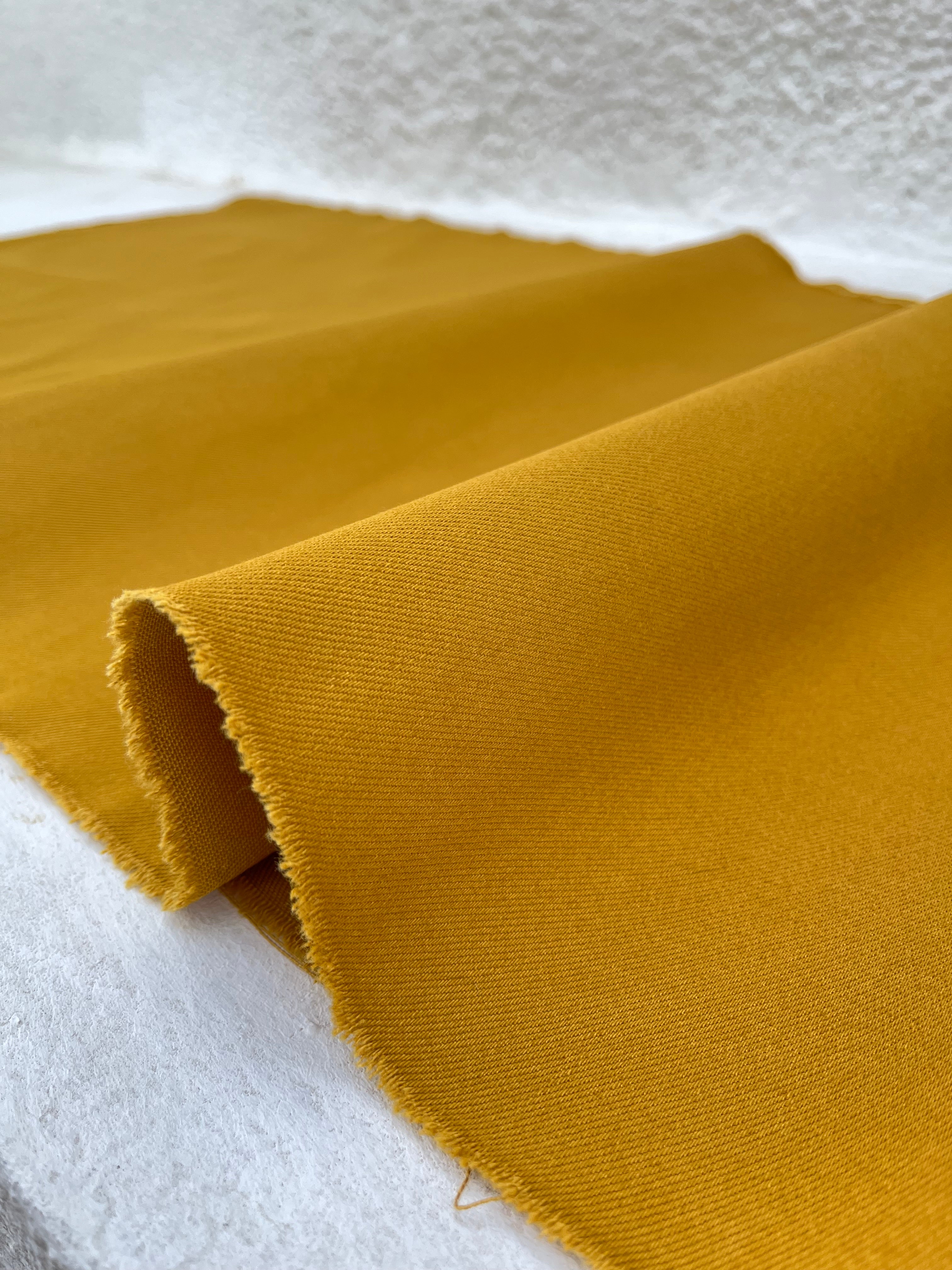 Mustard Yellow Heavy Weight Softened Thick Cotton Fabric By The Yard ...