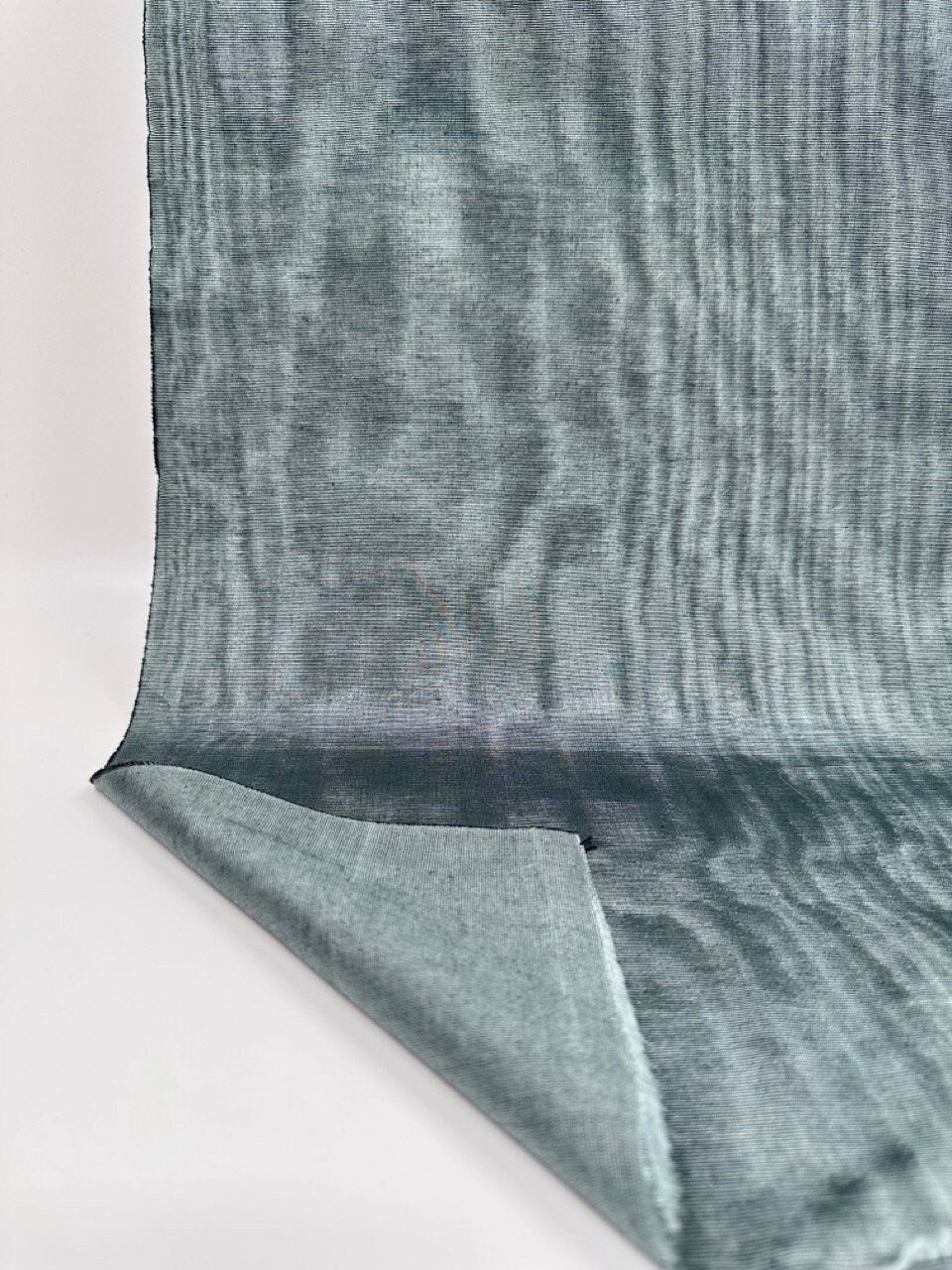 Sage Green Silk Fabric, Moire Silk Fabric, Silk By The Yard. Watermark ...