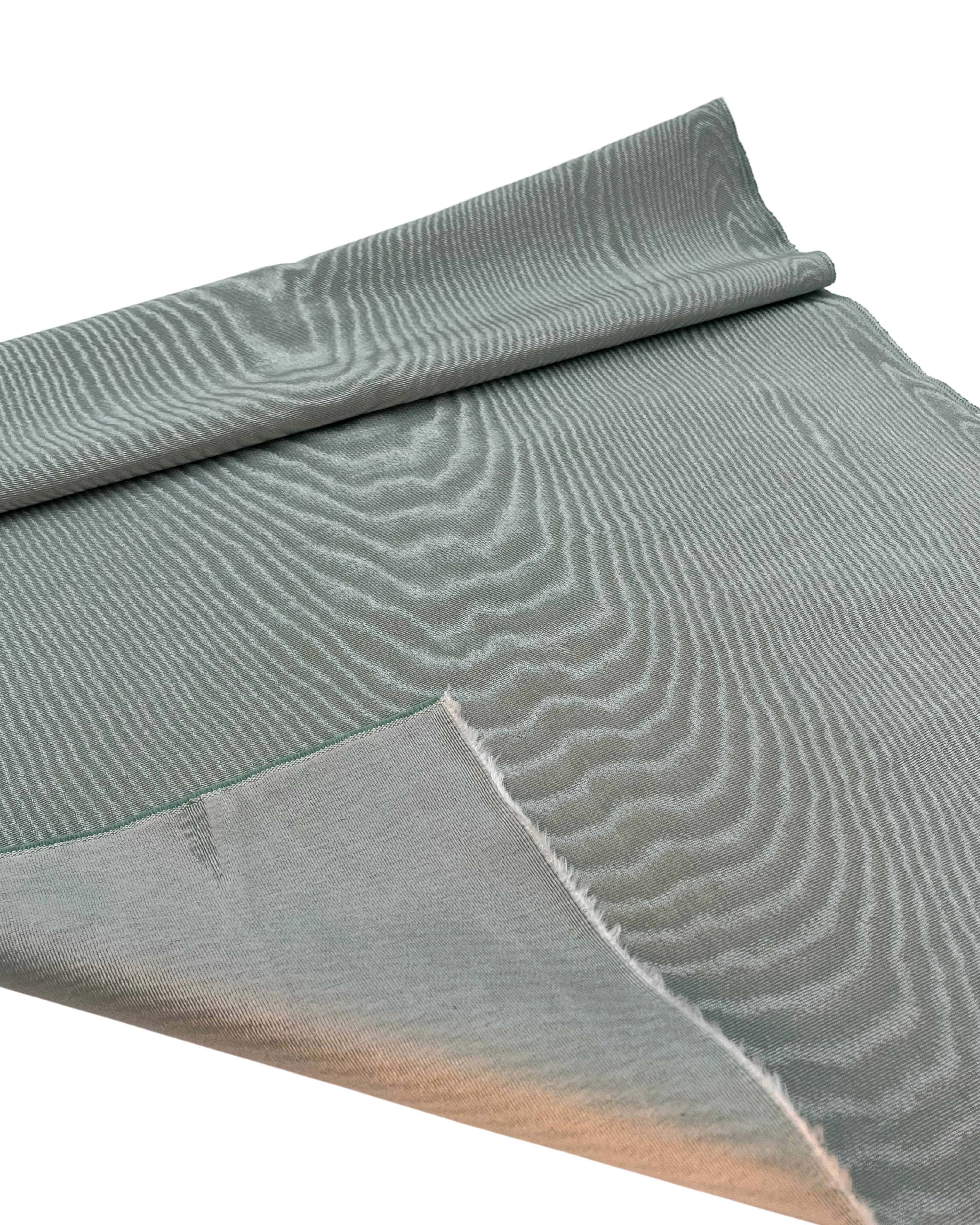 Pastel Green Silk Fabric, Moire Silk Fabric, Silk By The Yard. Waterma ...