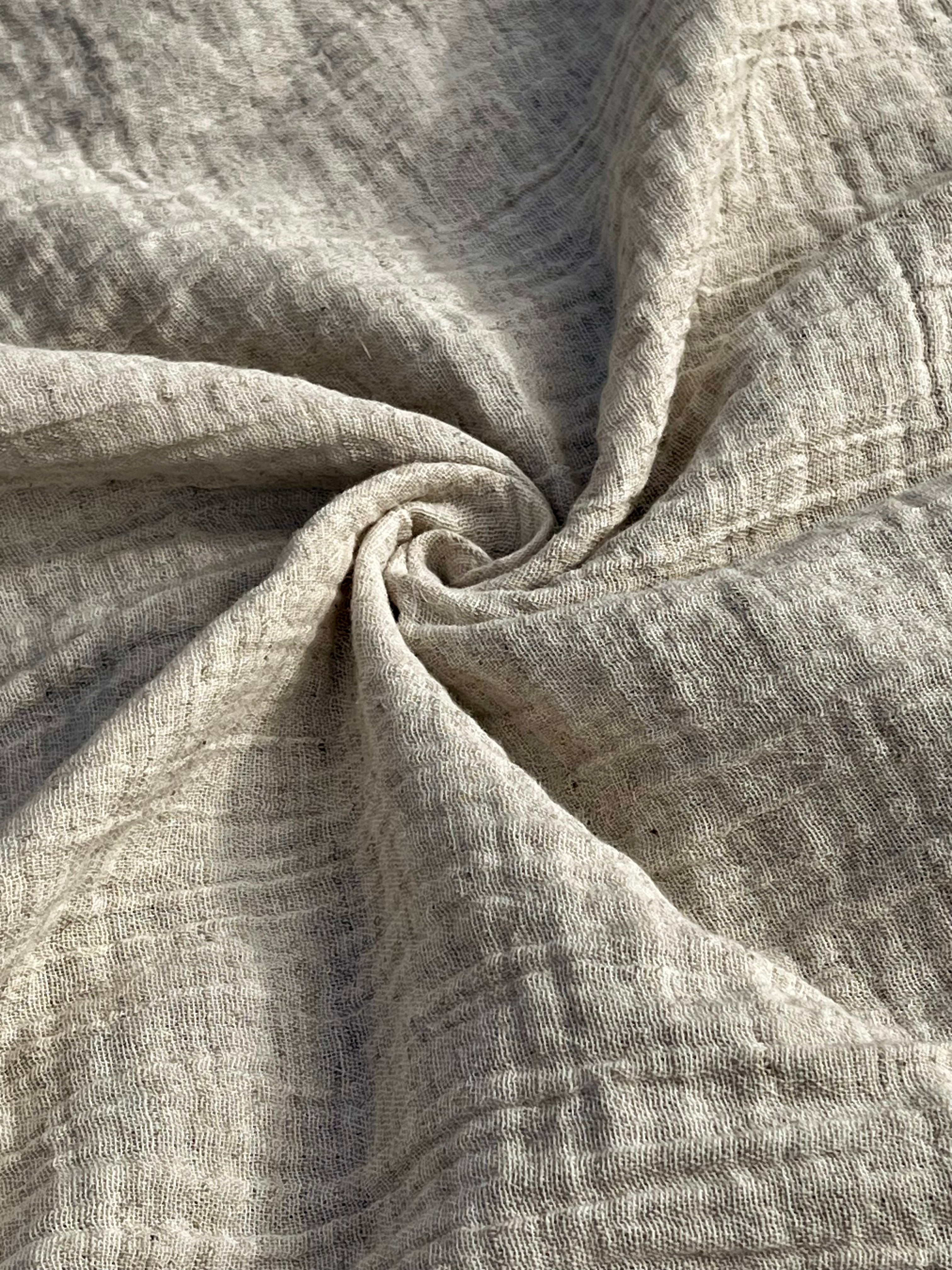 Neutral Hemp Organic Cotton Fabric Double Layer Muslin Fabric ...