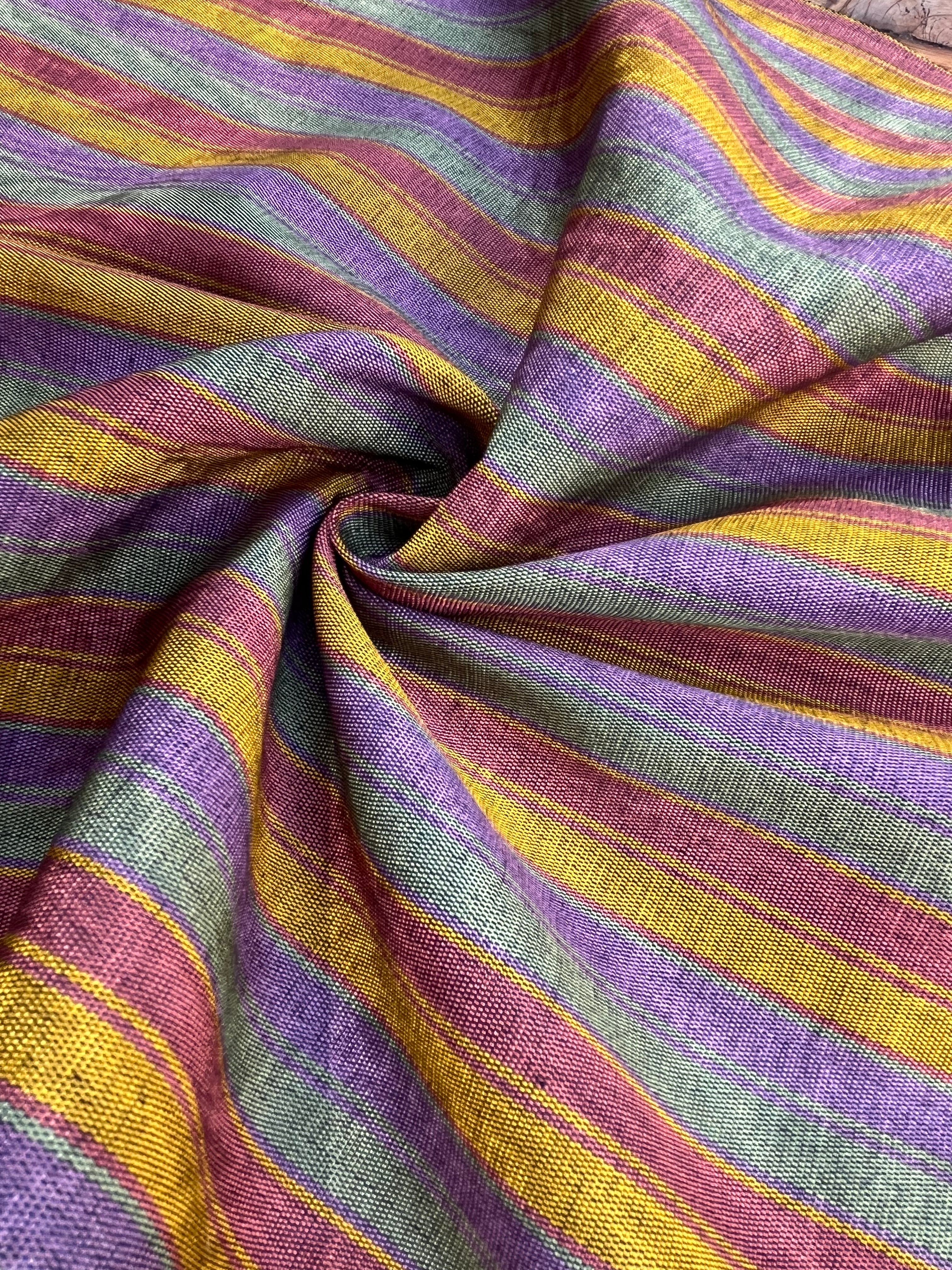 Multi Color Striped Pattern Moiré Fabric By The Yard – Anatolian Textures.