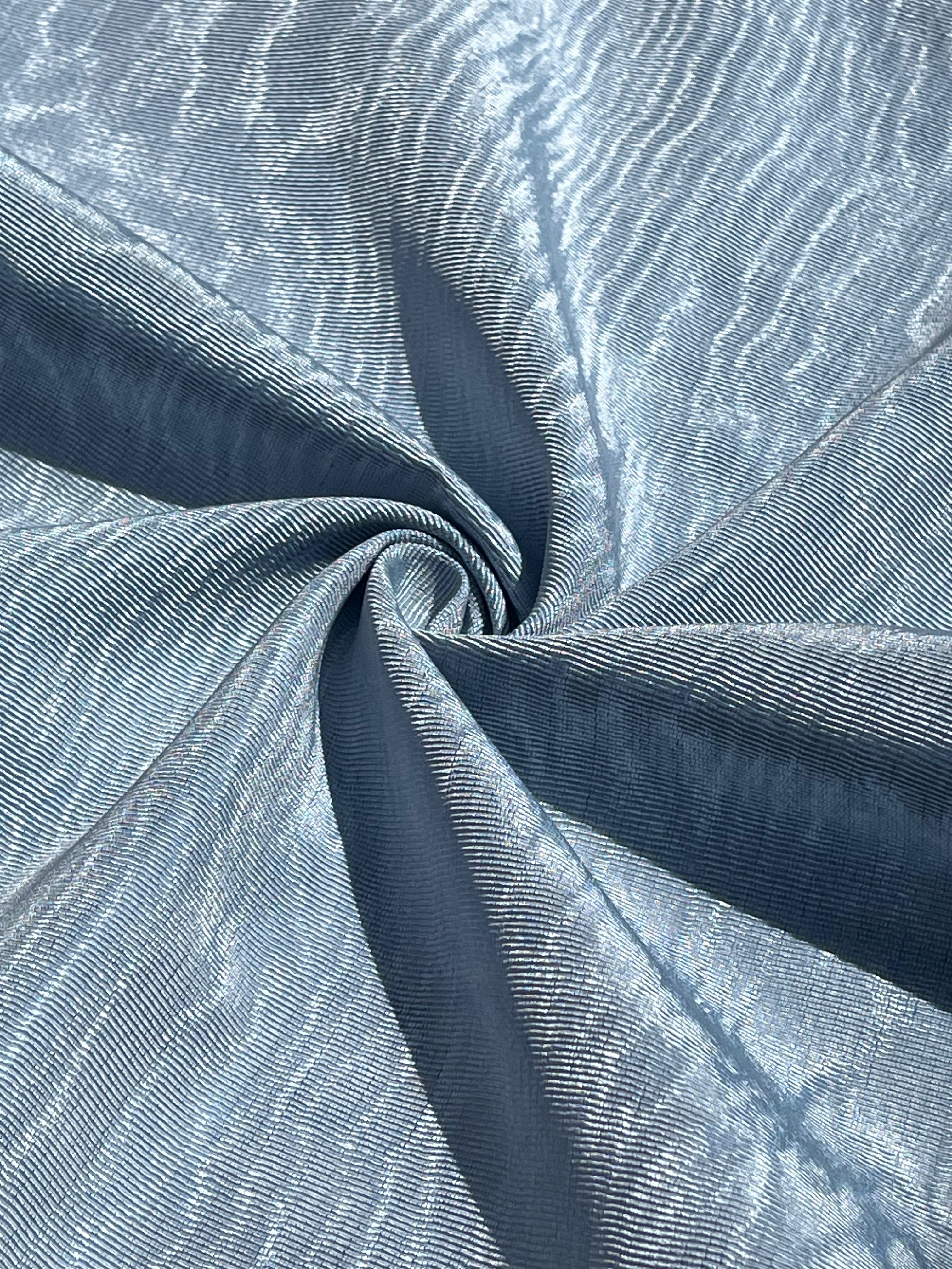 Light Blue Silk Moire Fabric By The Meter – Anatolian Textures.