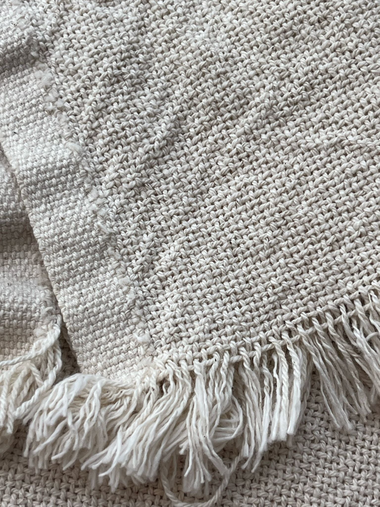 Heavy Weight Organic Cotton Open Weave Sewing Fabric, Natural Undyed ...