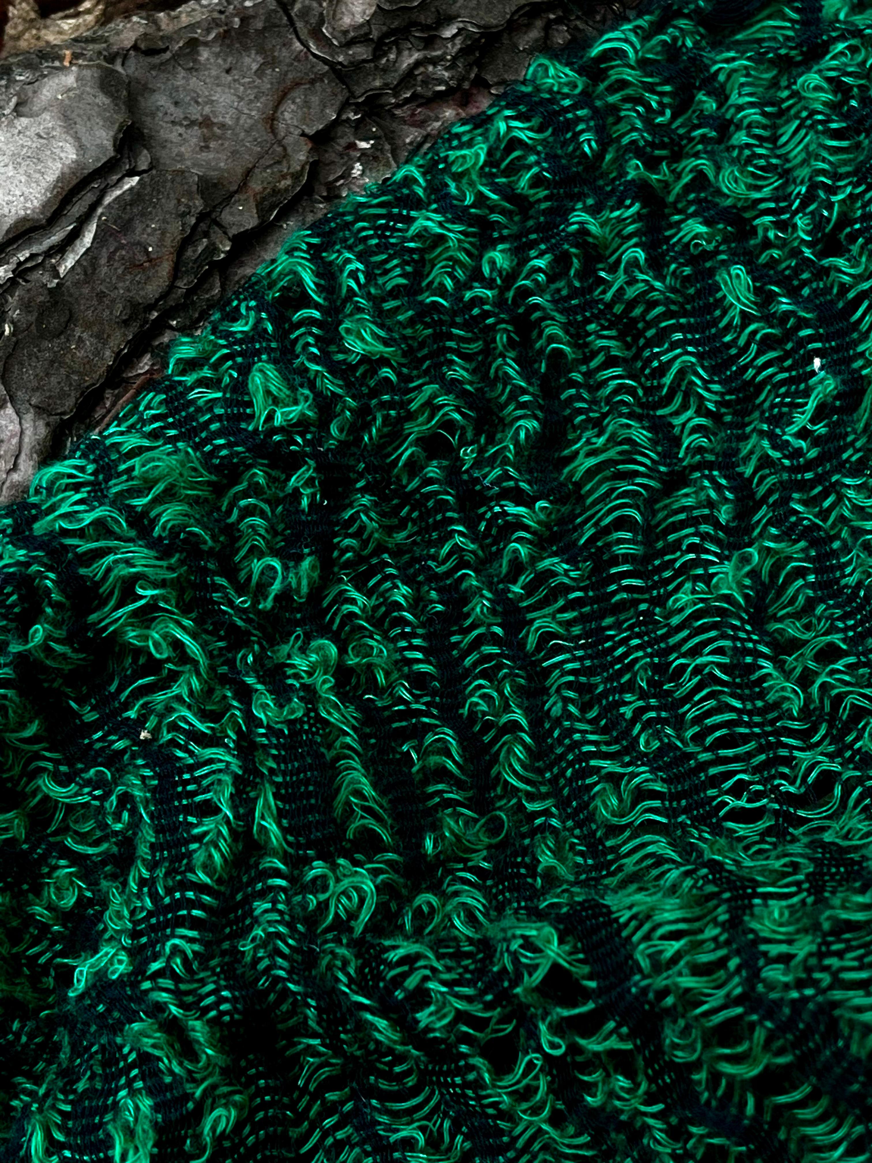 Viridian Green Textured Linen Fabric By The Yard Natural Fabrics ...