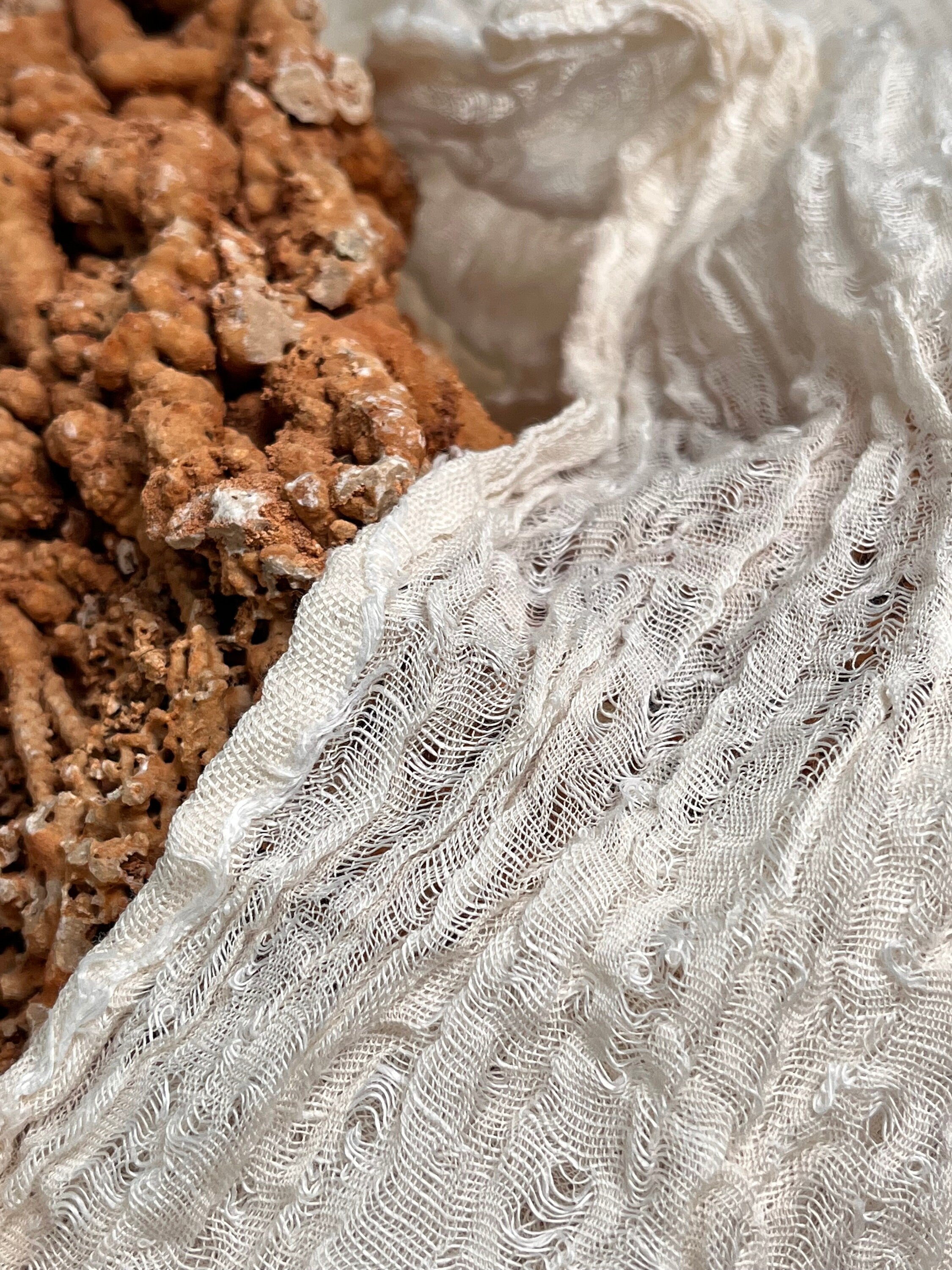 Unbleached, Ivory White Textured Linen Fabric By The Yard Natural Fabr ...