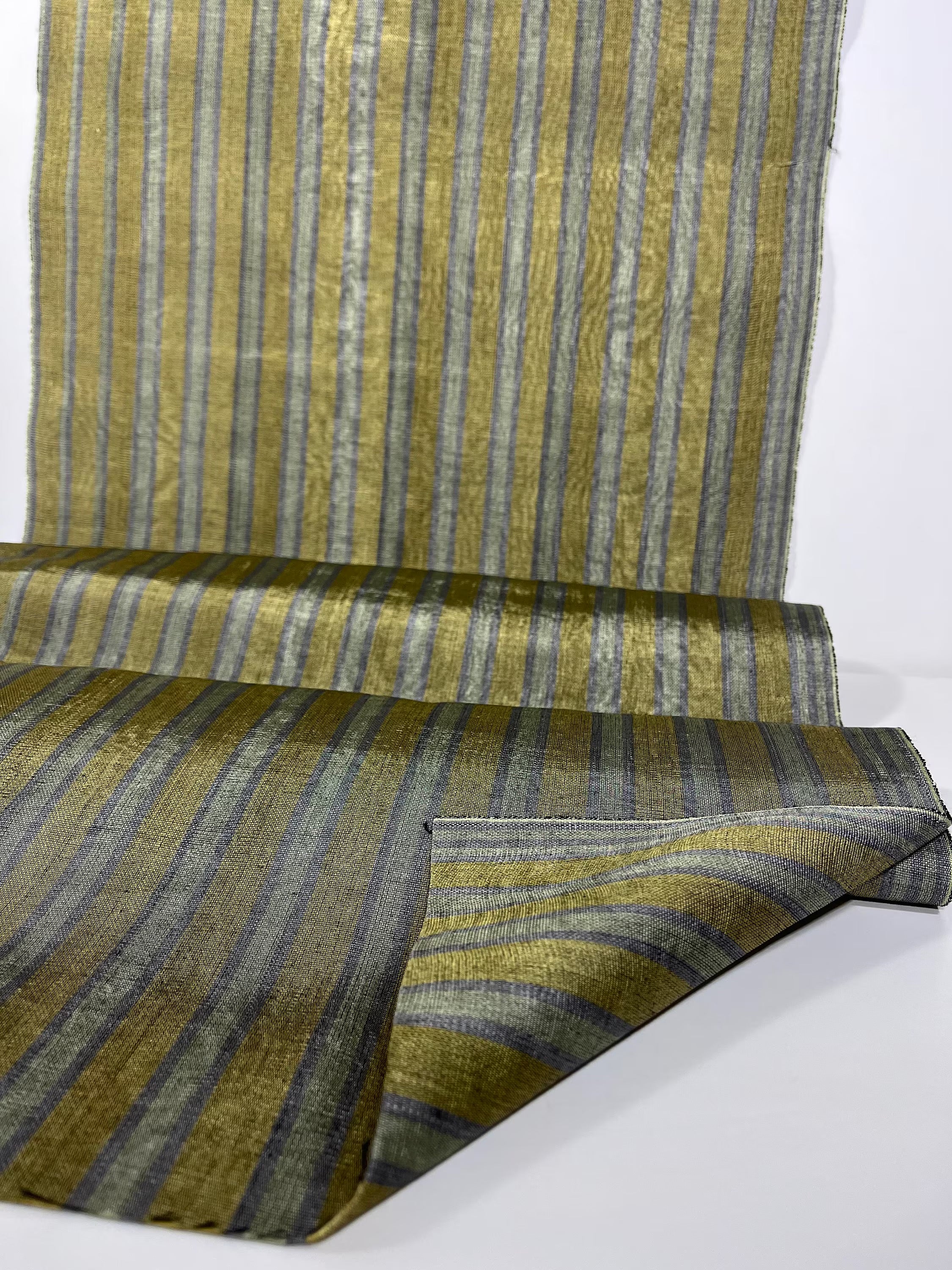 Gold Striped Luxurious Silk Watermark Patterned Fabric. – Anatolian ...