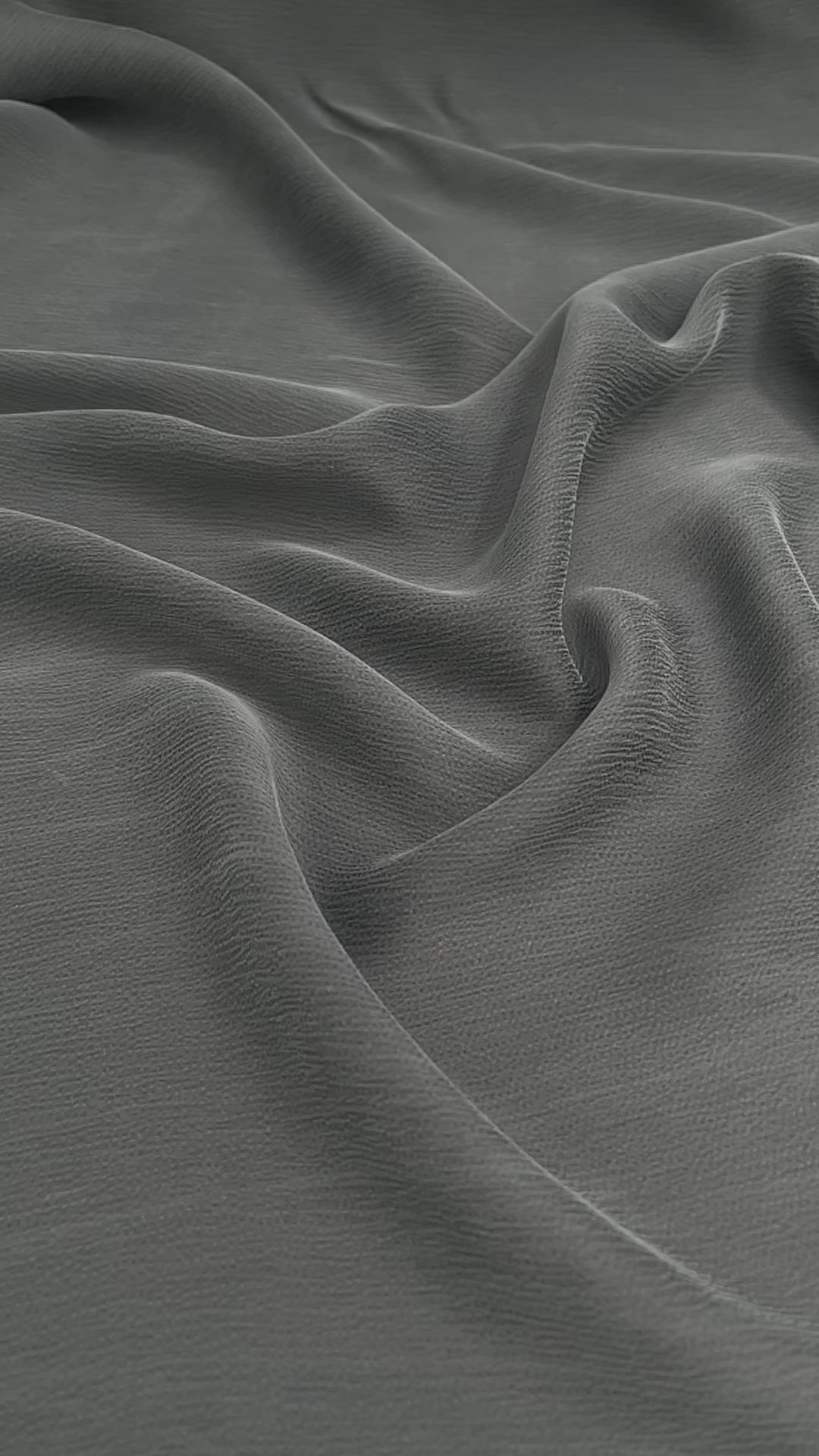Stoned Gray Crinkle Effect Satin Pure Silk. – Anatolian Textures.